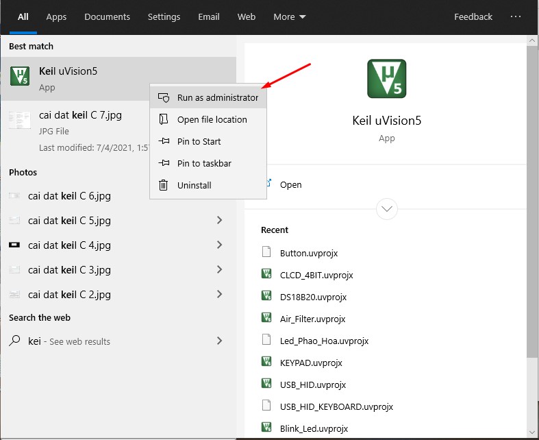 Cài đặt Keil C ARM lập trình STM32