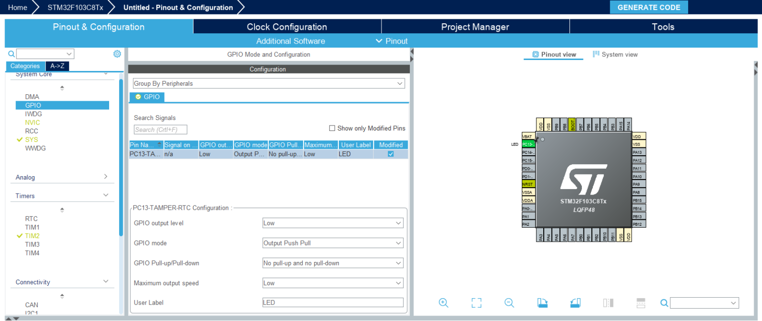 Bài 5: Lập trình Timer STM32 chớp tắt Led dùng ngắt - Khuê Nguyễn Creator