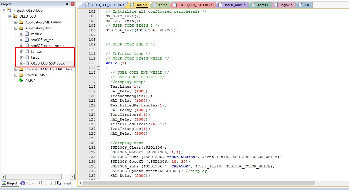 Lập trình STM32 với Oled LCD SSD1306 - Khuê Nguyễn Creator