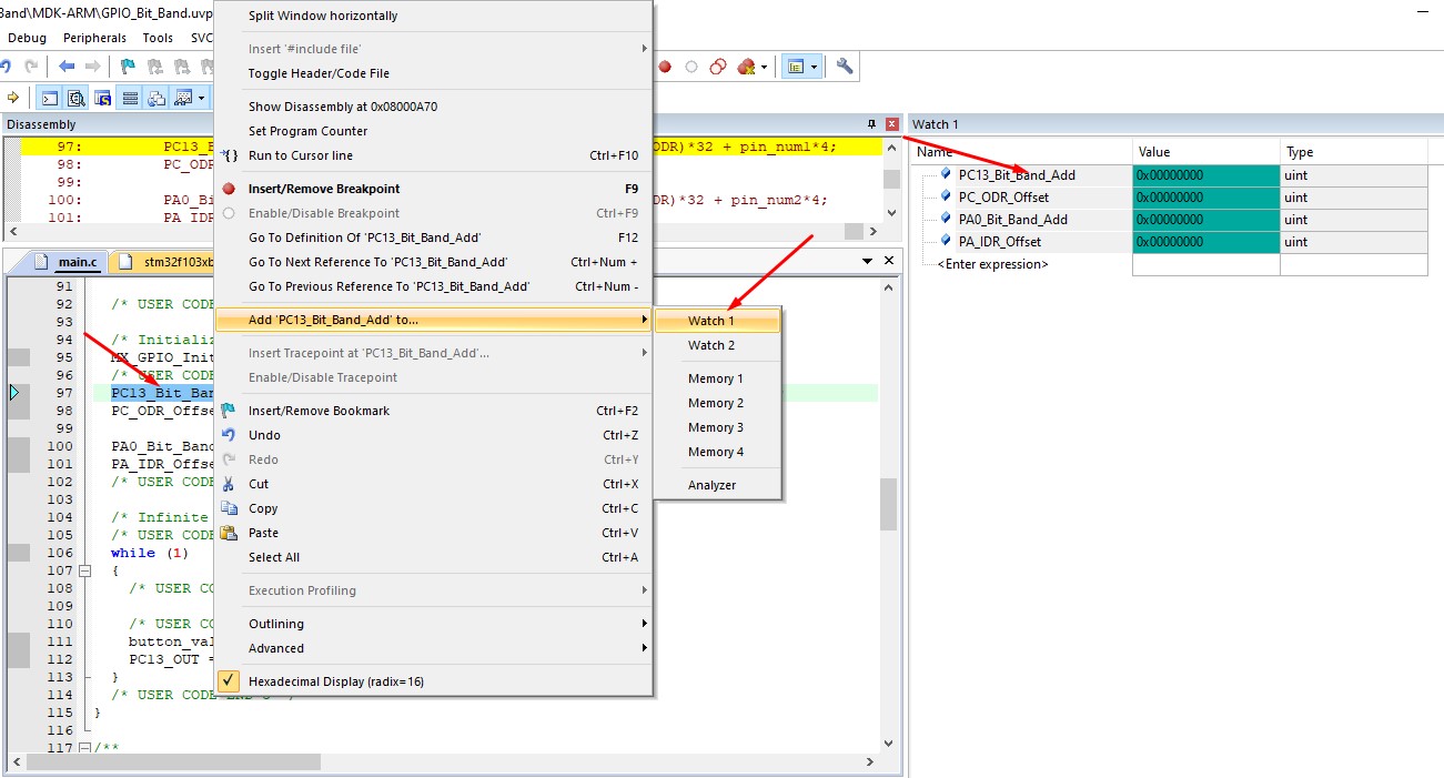 Lập trình STM32 Bit Band điều khiển GPIO