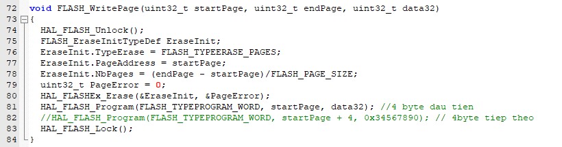 Lập trình STM32 Flash đọc, ghi và xóa dữ liệu