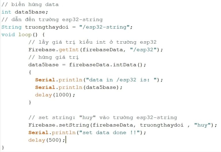 Giao tiếp với Realtime Database Firebase sử dụng ESP32 và App - Khuê ...