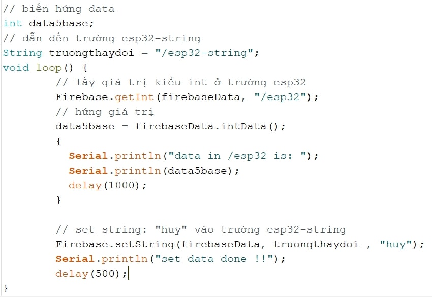 Giao tiếp với Realtime Database Firebase sử dụng ESP32 và App - Khuê ...