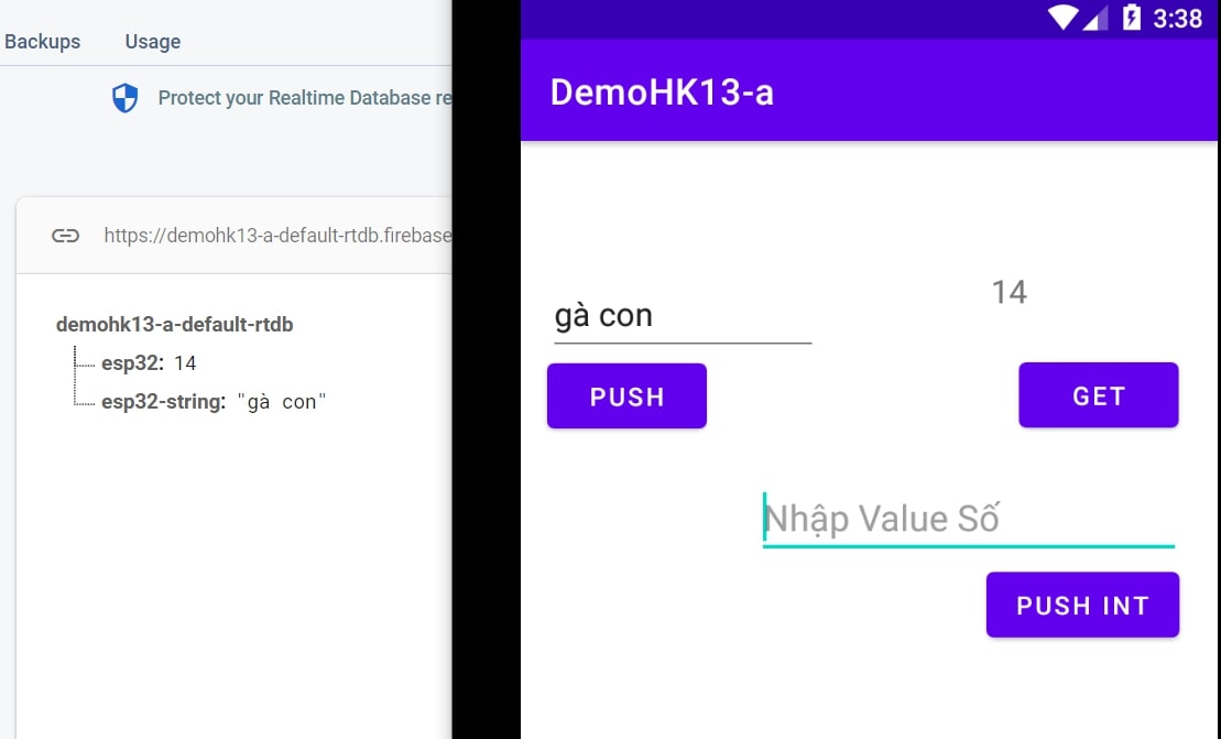 Giao tiếp với Realtime Database Firebase sử dụng ESP32 và App - Khuê ...