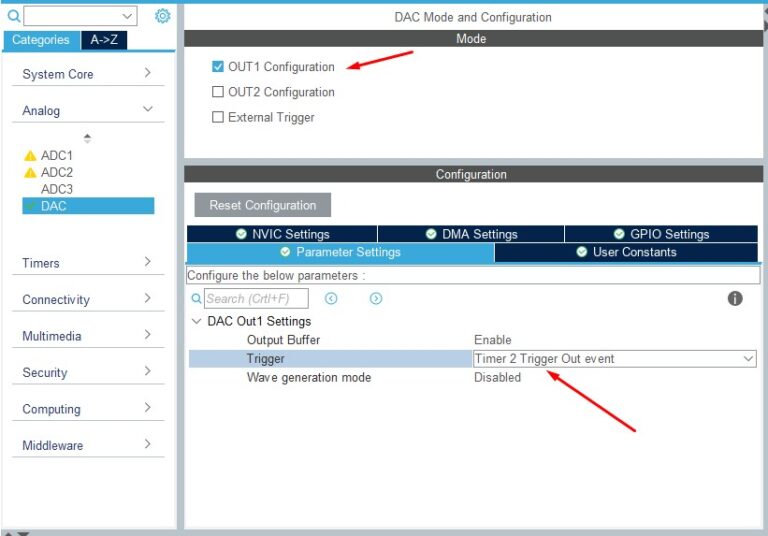 Lập trình STM32 DAC tạo sóng hình Sin trên KIT STM32F407 Discovery