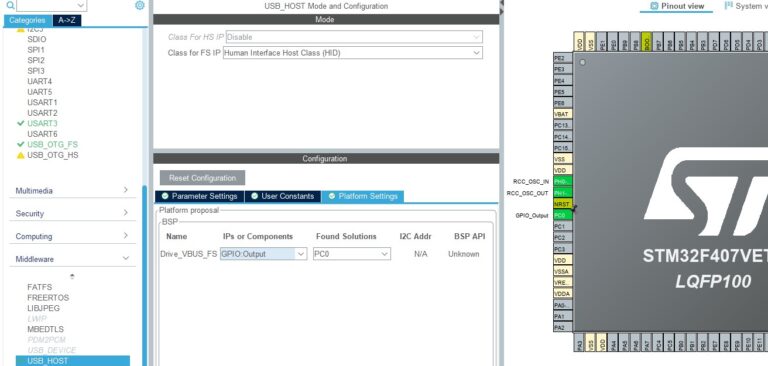 Lập trình STM32 USB HID Host giao tiếp với chuột và bàn phím máy tính