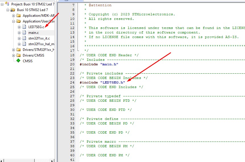 Lập trình STM32 quét led 7 thanh hiển thị nhiều số - Khuê Nguyễn Creator